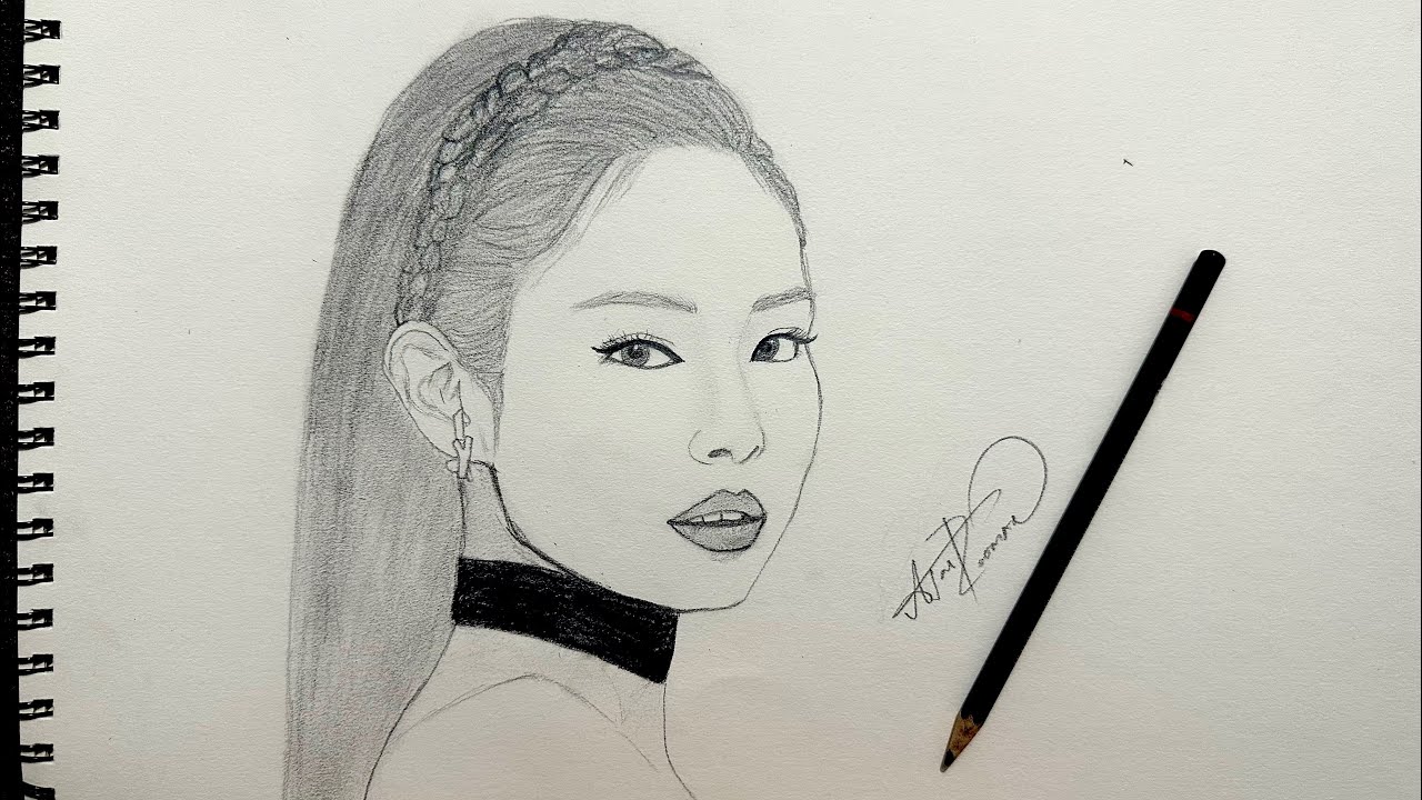 How to draw Jennie like a pro | Step by Step Tutorial for beginners ...