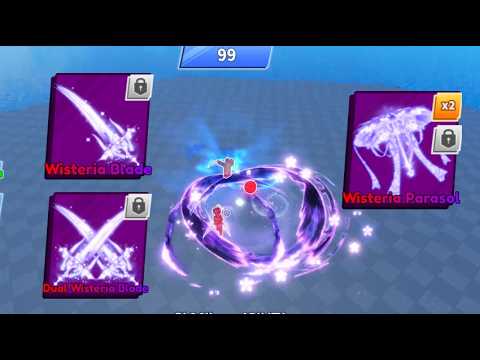 Wisteria Blades + Wisteria Parasol Showcase in Roblox Blade Ball - YouTube