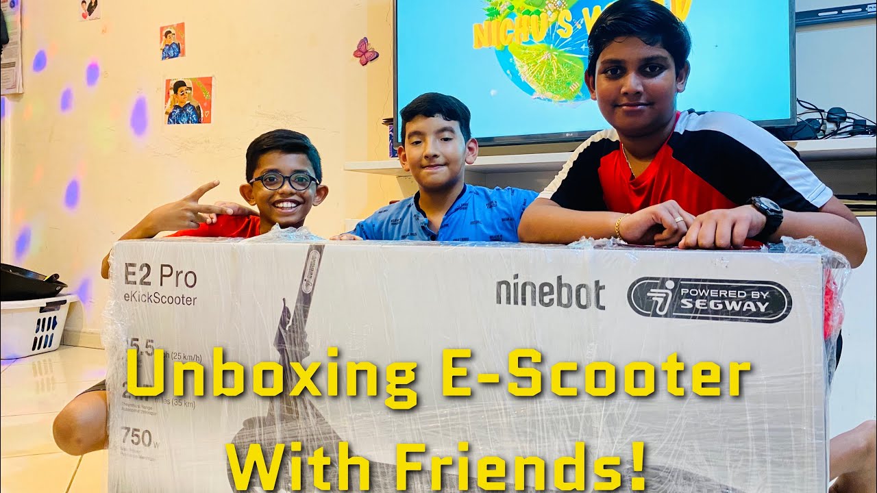 Unboxing Segway Ninebot E2 Pro-KickScooter With Friends! - YouTube