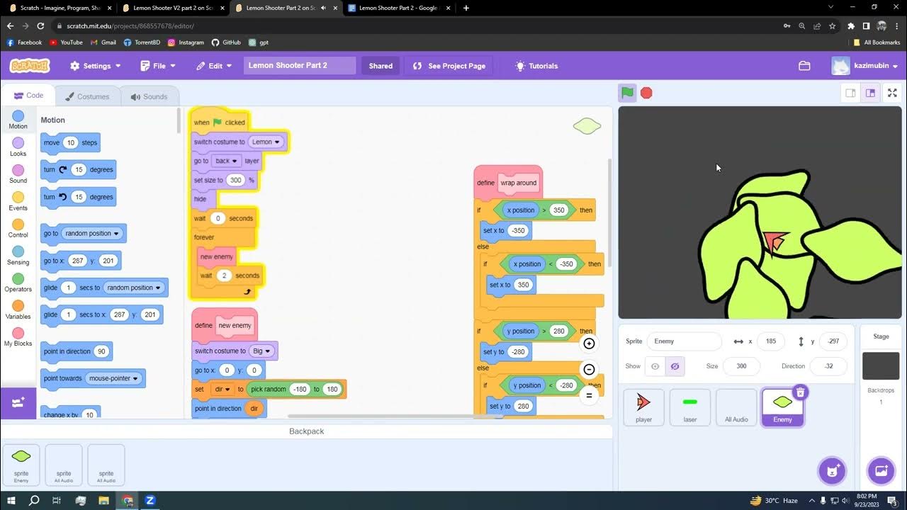 HappyCoders Scratch Class, Lemon Shooter Part 2 - YouTube