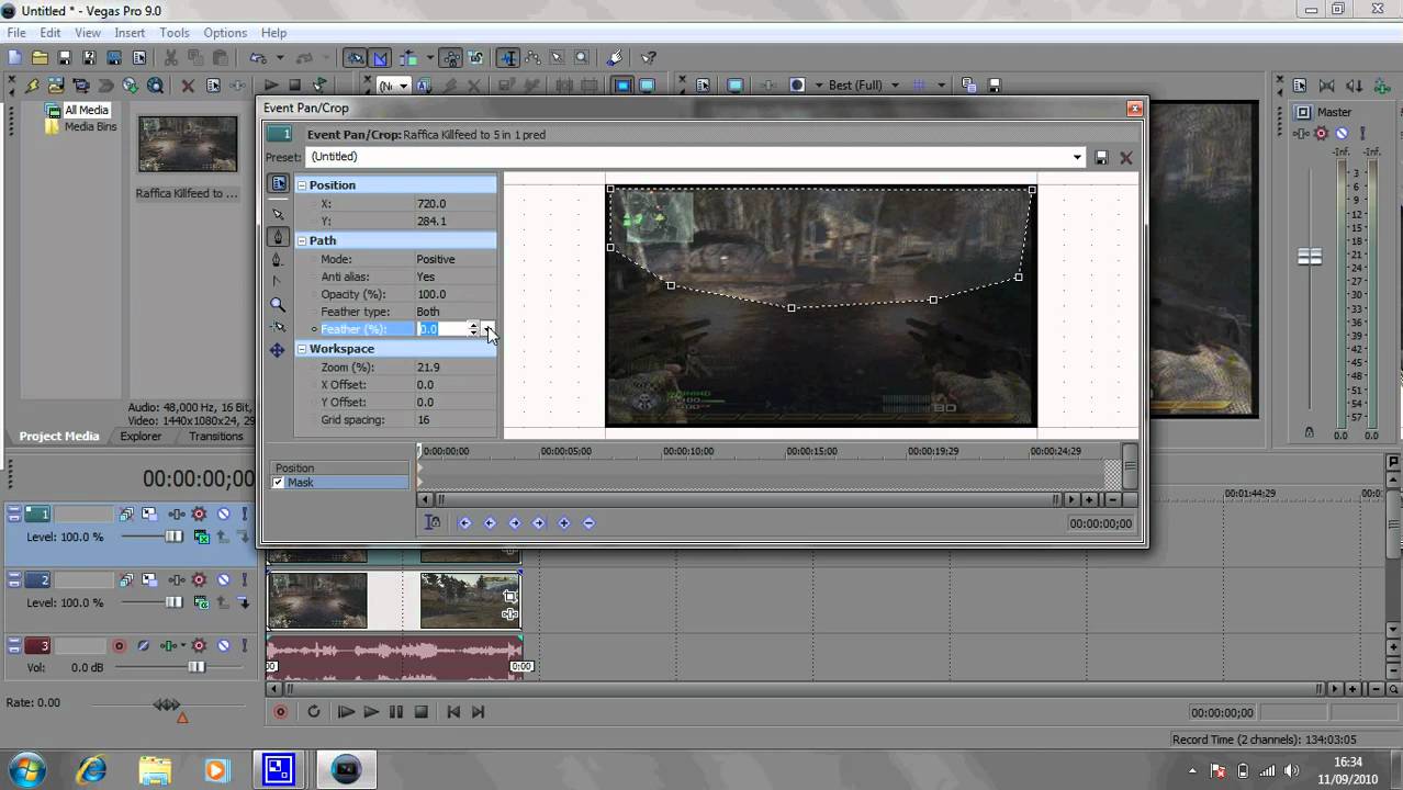 Color Gradient Overlay Tutorial Vegas Pro 9 - YouTube