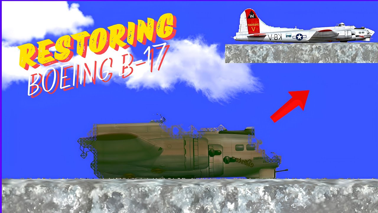 Restoring a Sunken Boeing B-17 Plane in Floating Sandbox - YouTube