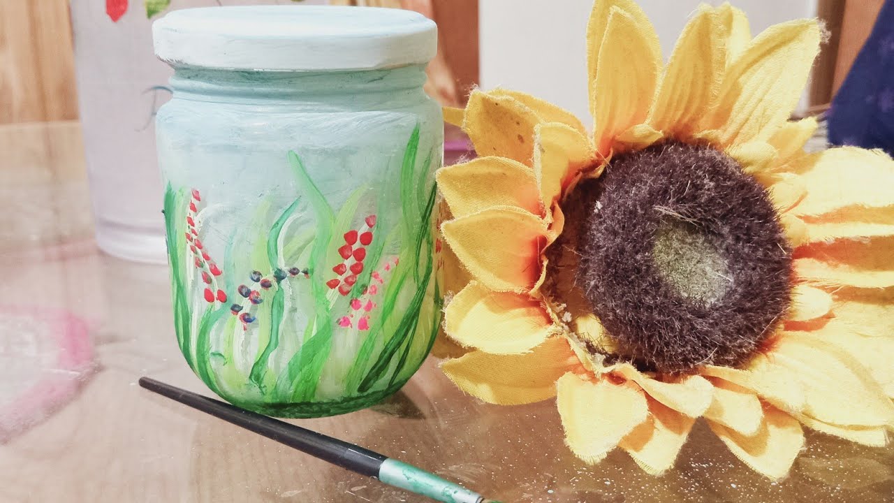 Stunning Acrylic Painting on a Bottle | Step-by-Step Tutorial | For ...