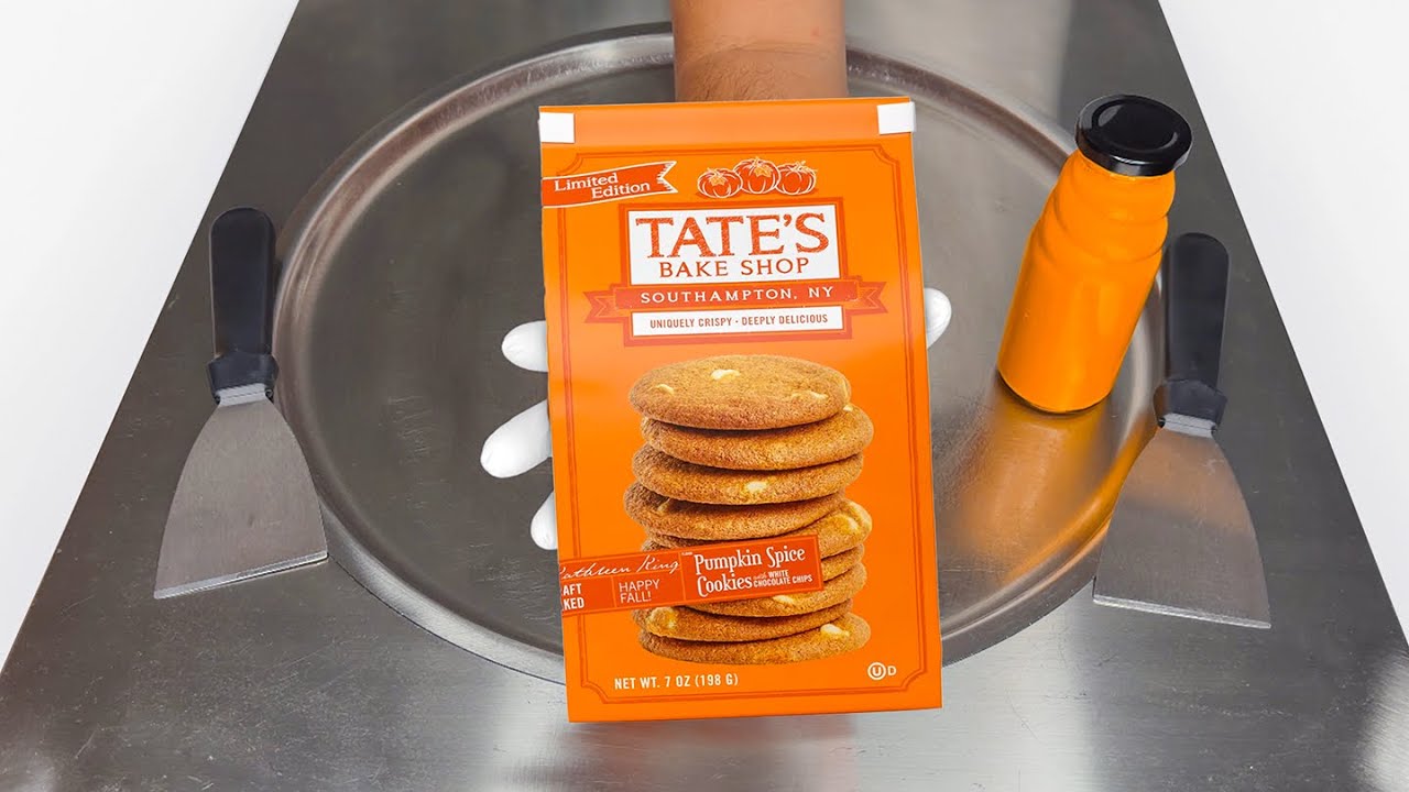 Tate’s Pumpkin Spice Cookies Ice Cream Rolls|| Special Edition Happy ...