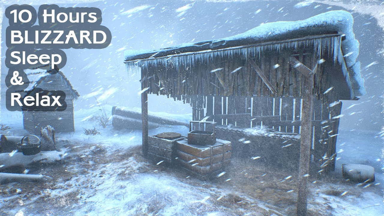 Incredibly STRONG BLIZZARD for sleep 10 hours snow storm. Wind sounds ...