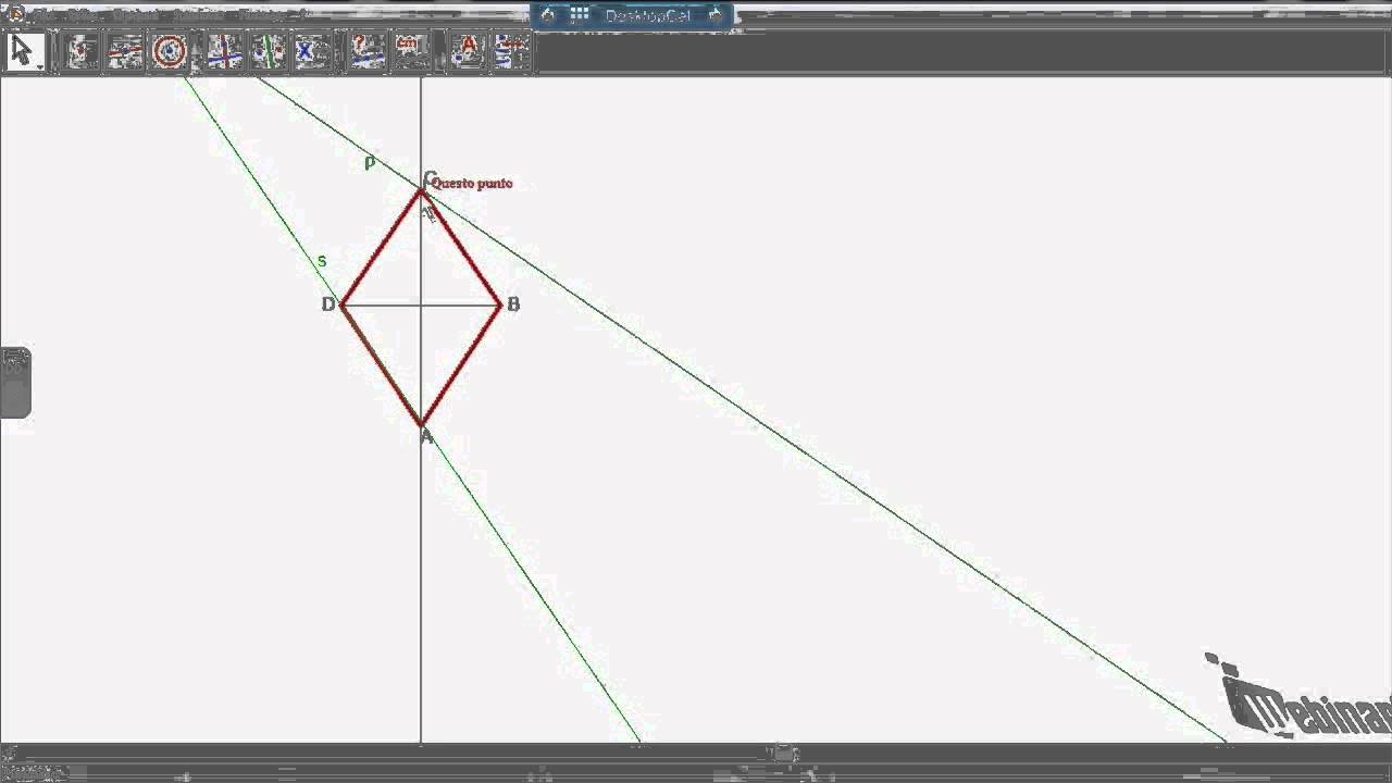 Volare con la matematica - 03 - costruzione di deltoide con Cabri - YouTube