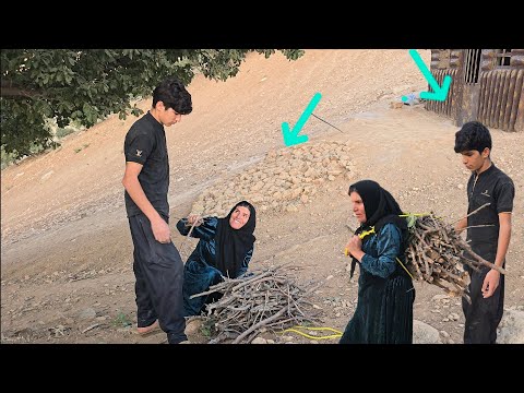 Firewood Gathering: Sakineh, Amir Mohammad, and Ghazala in the Mountains