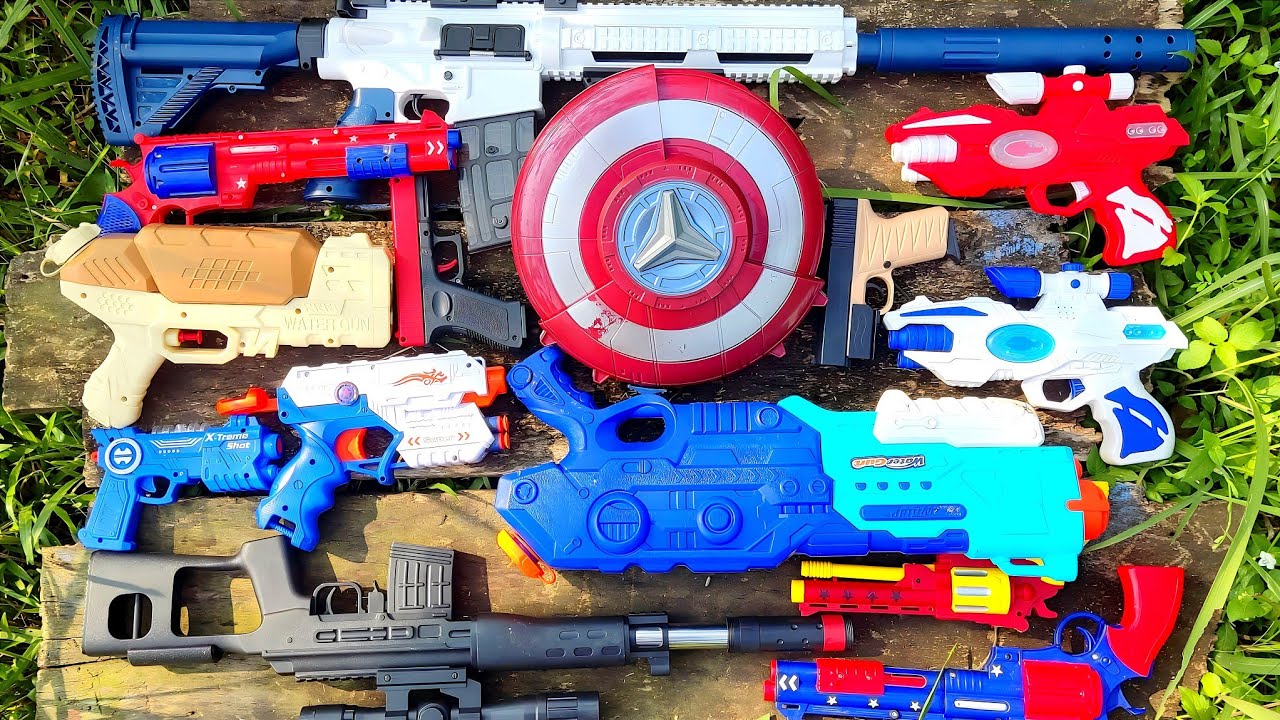 Collecting 7 Sniper Rifle and AK 47, Mp40, M16, Space gun, nerf gun ...