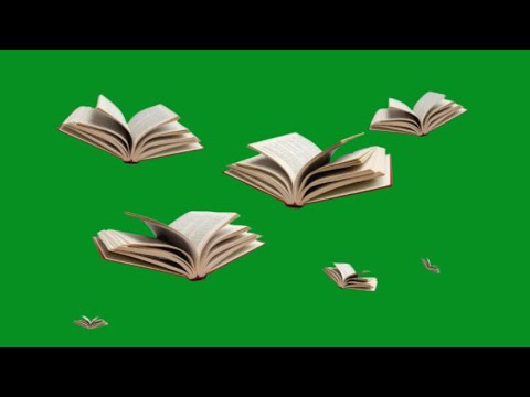 Flying books green screen (only for subscribers) - YouTube