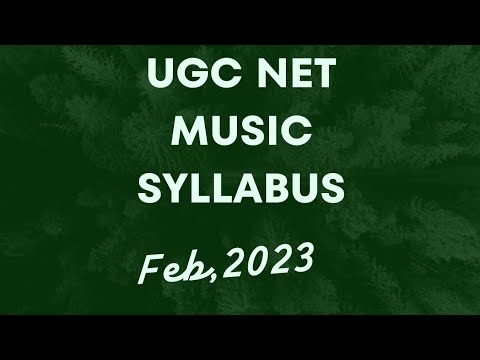 Ugc Net Music Syllabus || 2023|| Music preparation || Neha Narang ...