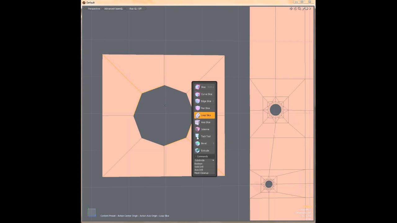 High poly holes in low res mesh w. quads - YouTube
