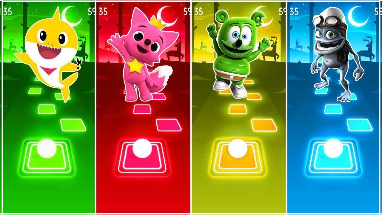 Baby Shark -Pinkfong -Gummy Bear -Crazy Frog -Tiles Hop EDM Rush - YouTube