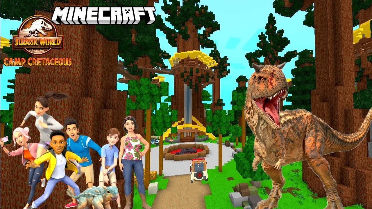 Jurassic World Camp Cretaceous teaser trailer but in [Minecraft] - YouTube