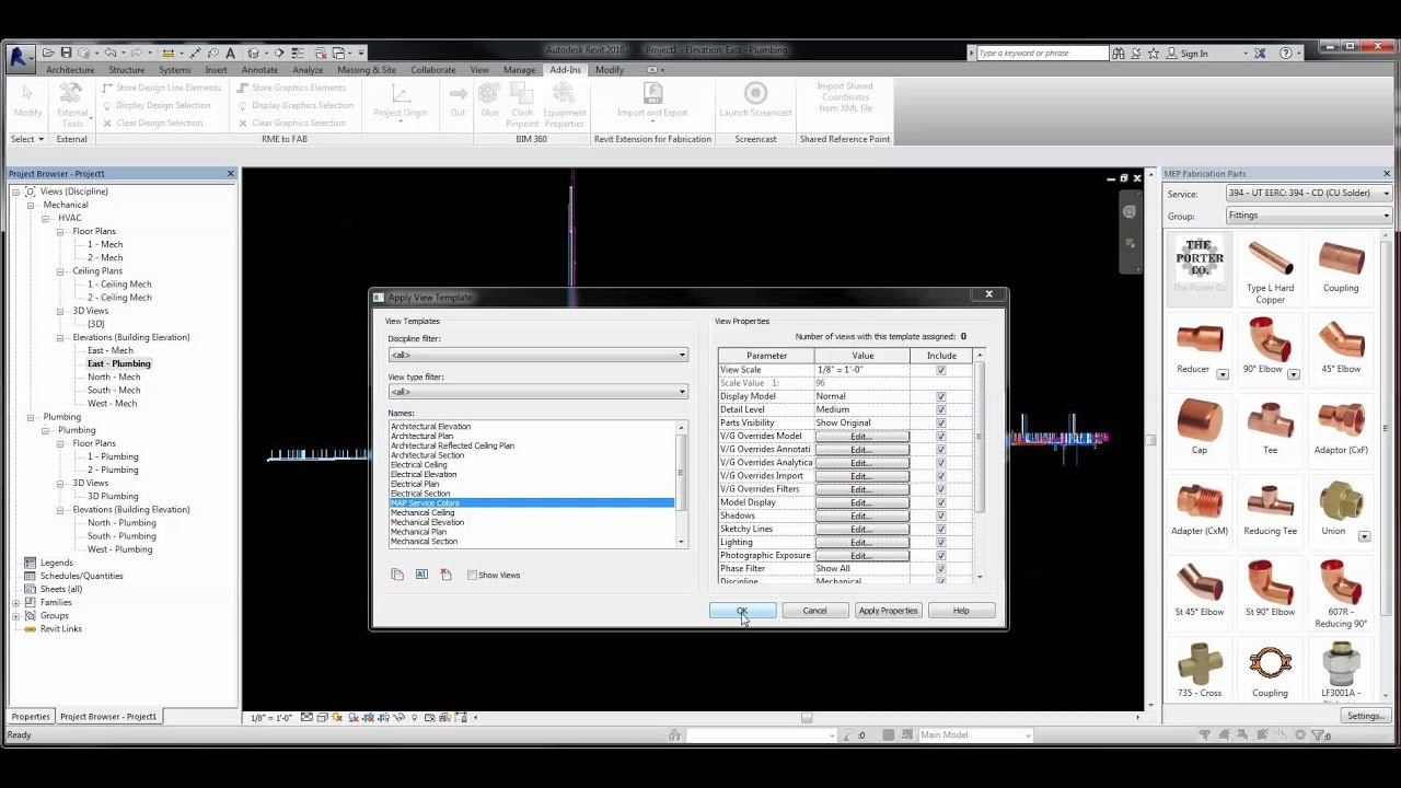 Applying Color to Revit Fabrication Services - YouTube
