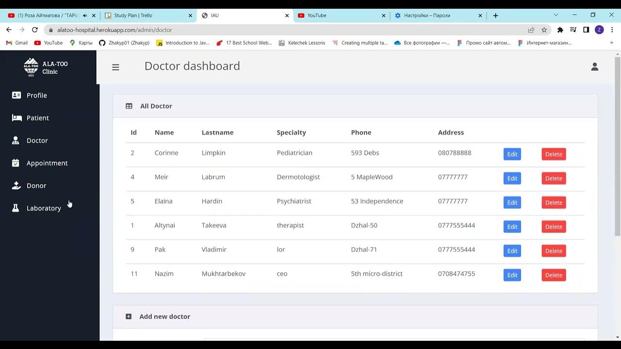 Hospital Management System using java spring boot - YouTube