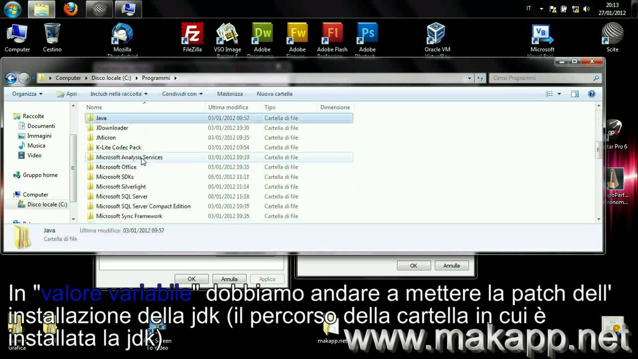 MakApp.net | Settaggio Variabili d'ambiente java su Windows - YouTube