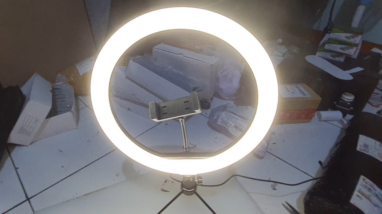 Unboxing & Review Ring Light Led 30 Cm Lampu Make Up Vlog Lampu Live ...