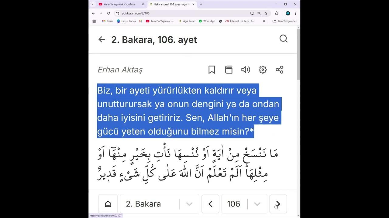 BAKARA SURESİ 107-114. AYETLER - YouTube