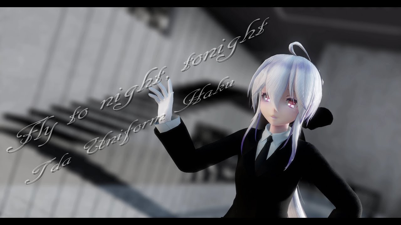 1266【MMD】Fly to night, tonight【Tda Uniform Haku】 - YouTube