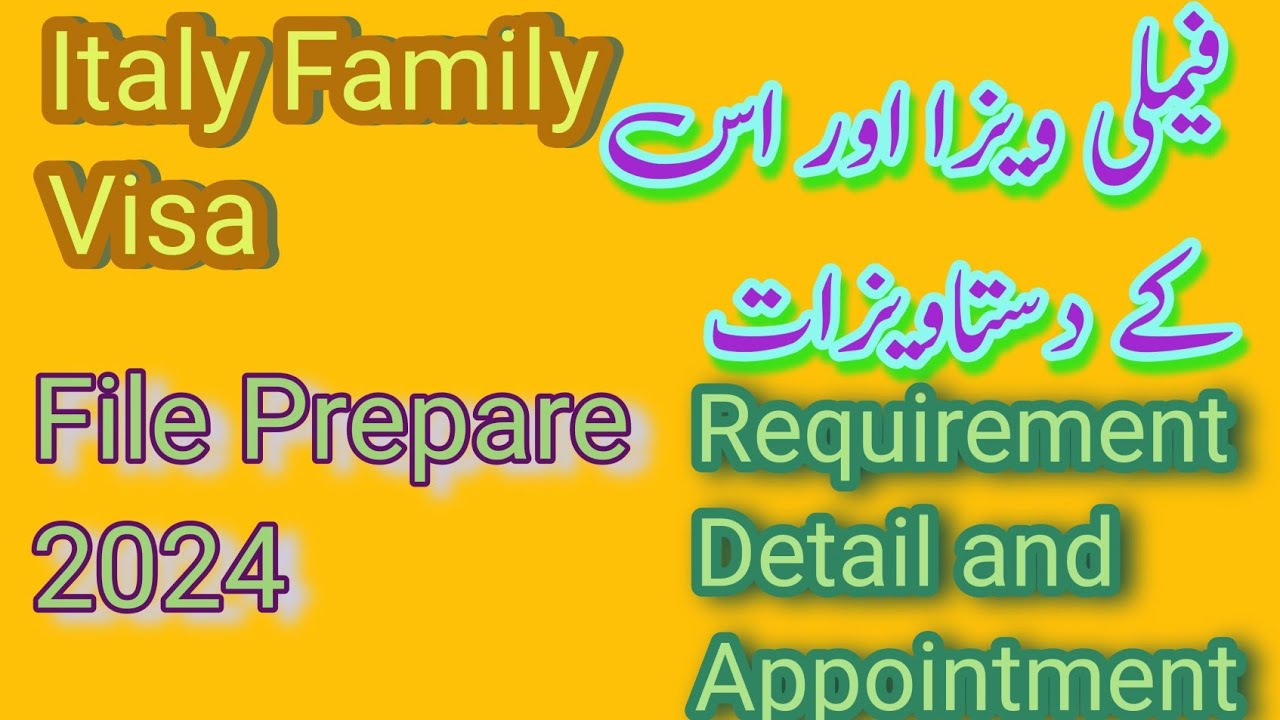 Italy Family Visa Requirements and Bls Updates Appointment - YouTube