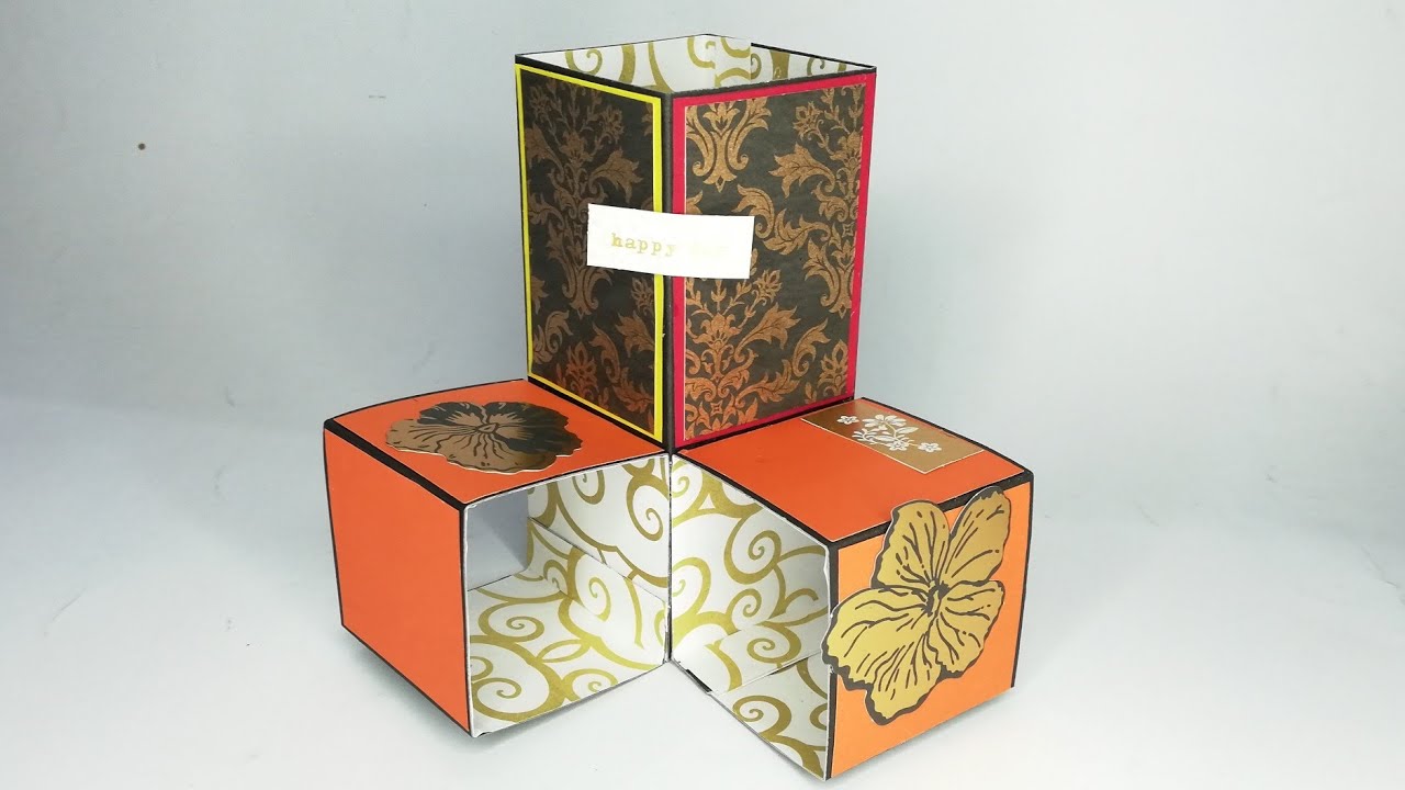 DIY- How to make Triple pop-up cube card /Fancy fold card tutorial ...