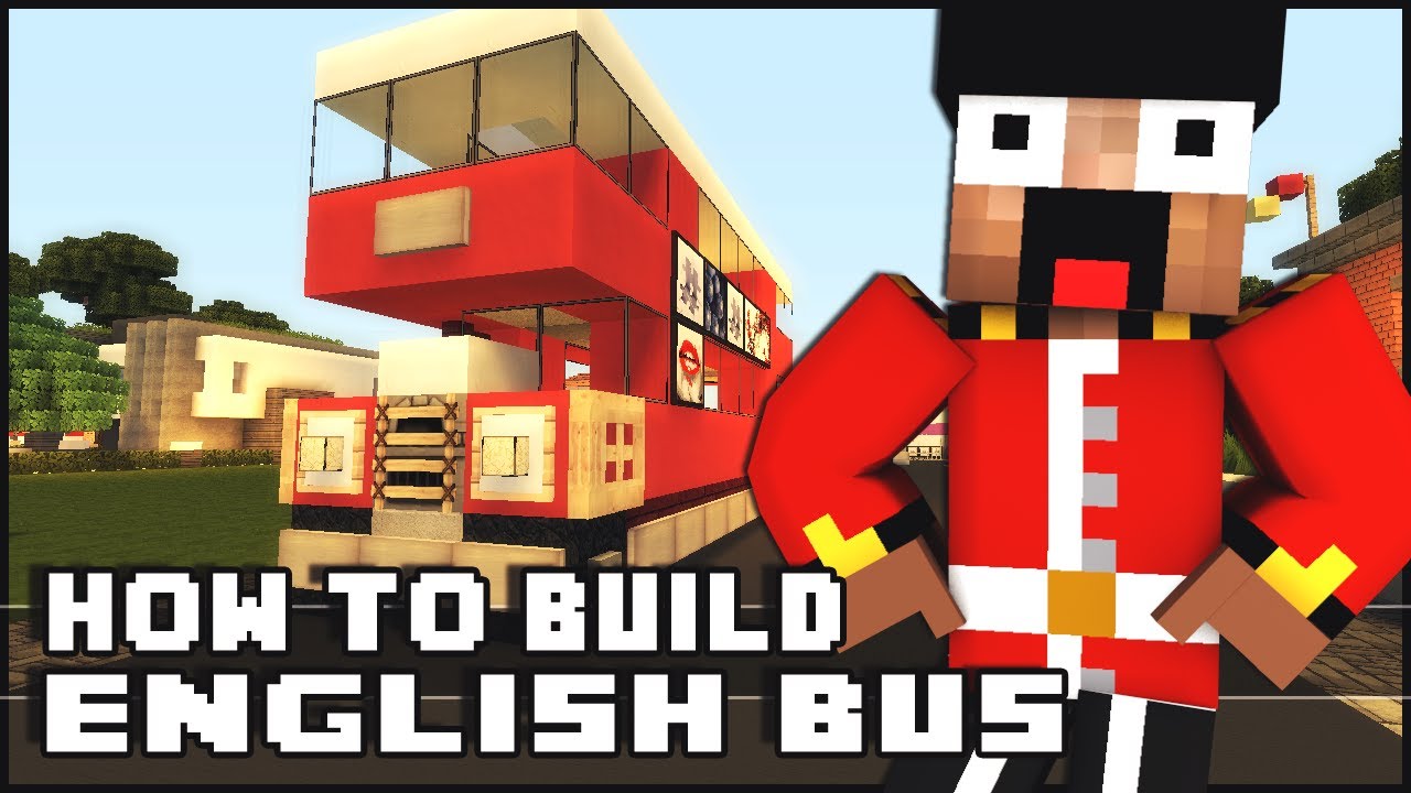 Minecraft : How to Make - English Bus - YouTube
