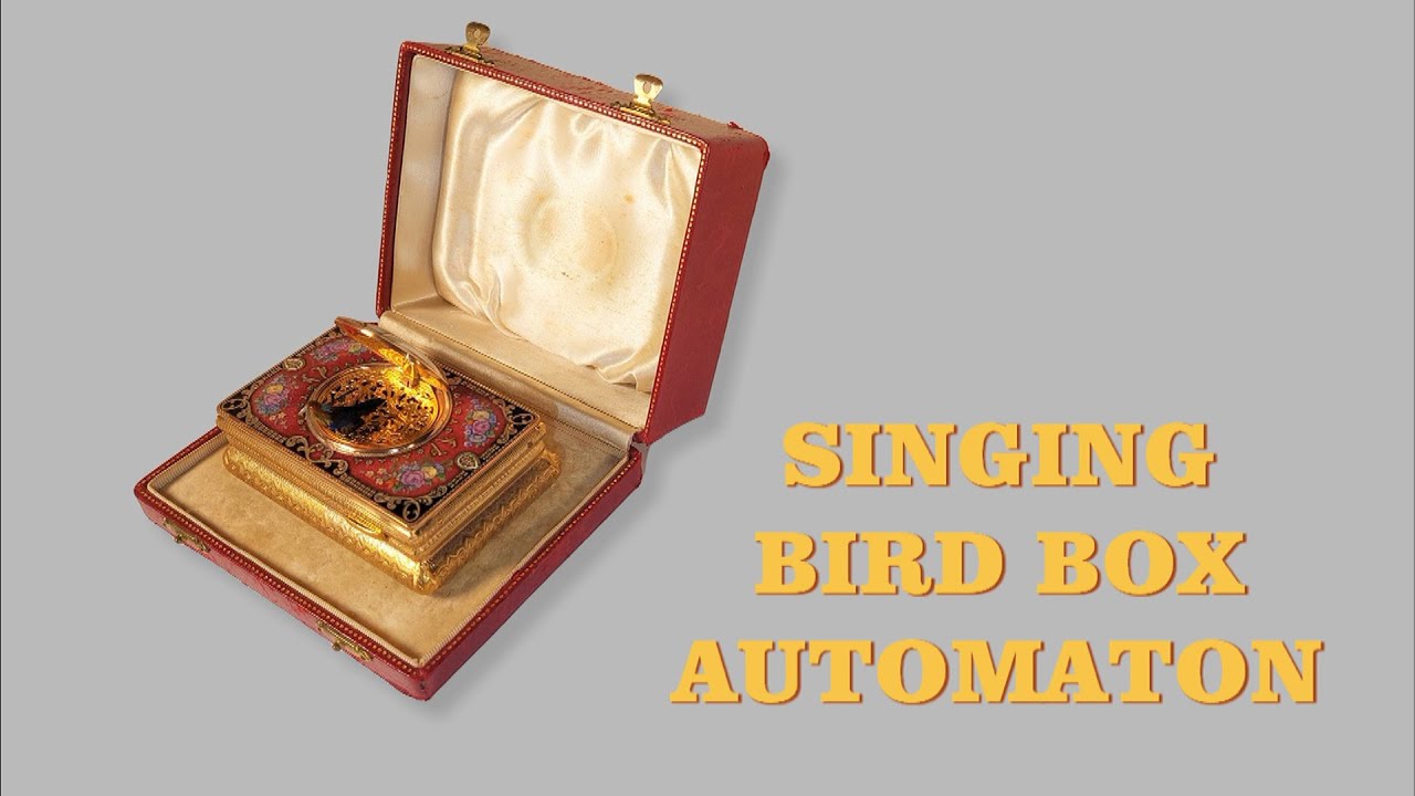 Enamel and Gilt Singing Bird Box Automaton - YouTube