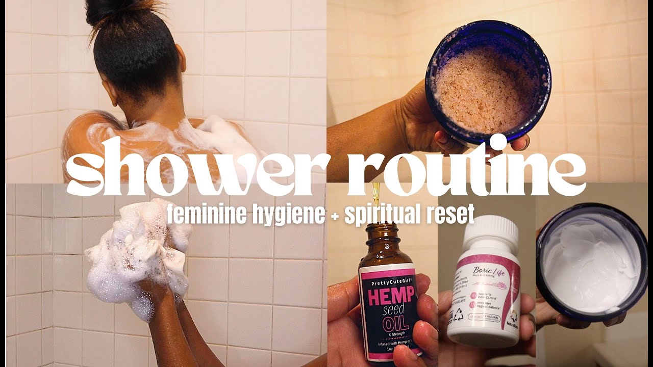 shower routine | feminine hygiene, nighttime skin care + more - YouTube