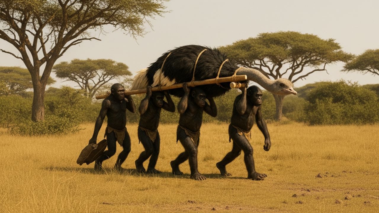 The Battle Between Giant Ostrich and Prehistoric Man | The Sun Sees the ...