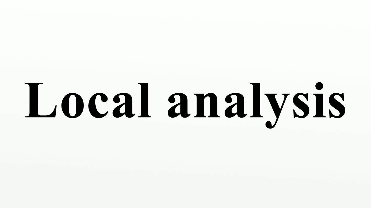 Local analysis - YouTube