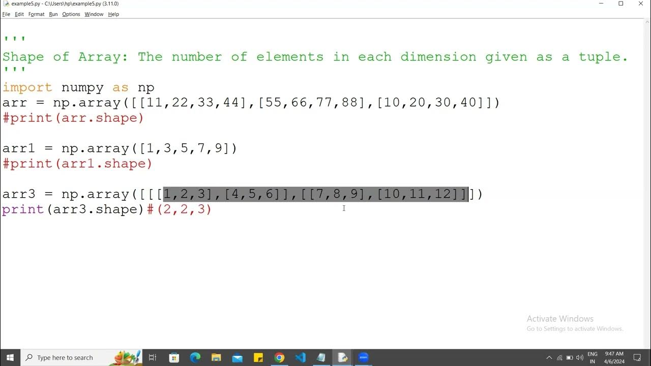 April 6th python numpy arrays 2 - YouTube April 6th python numpy arrays 2 - YouTube