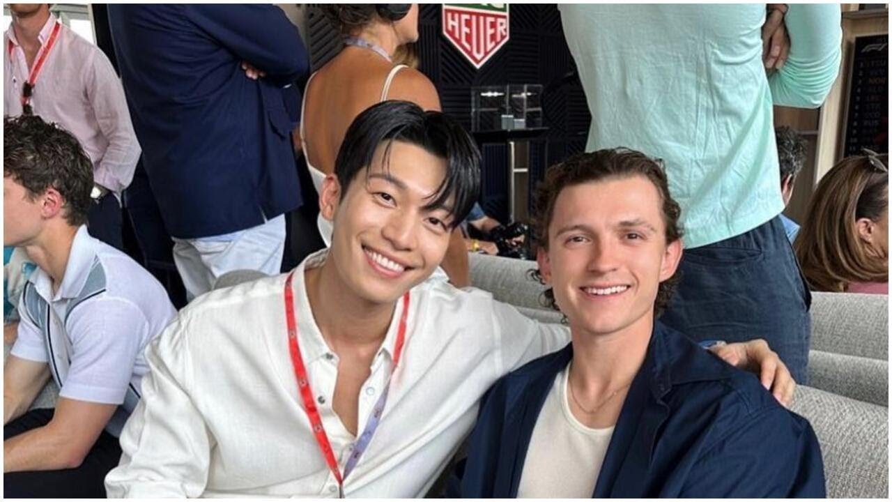 Wi Ha Joon Poses With Tom Holland And More At TAG Heuer’s Formula 1 ...
