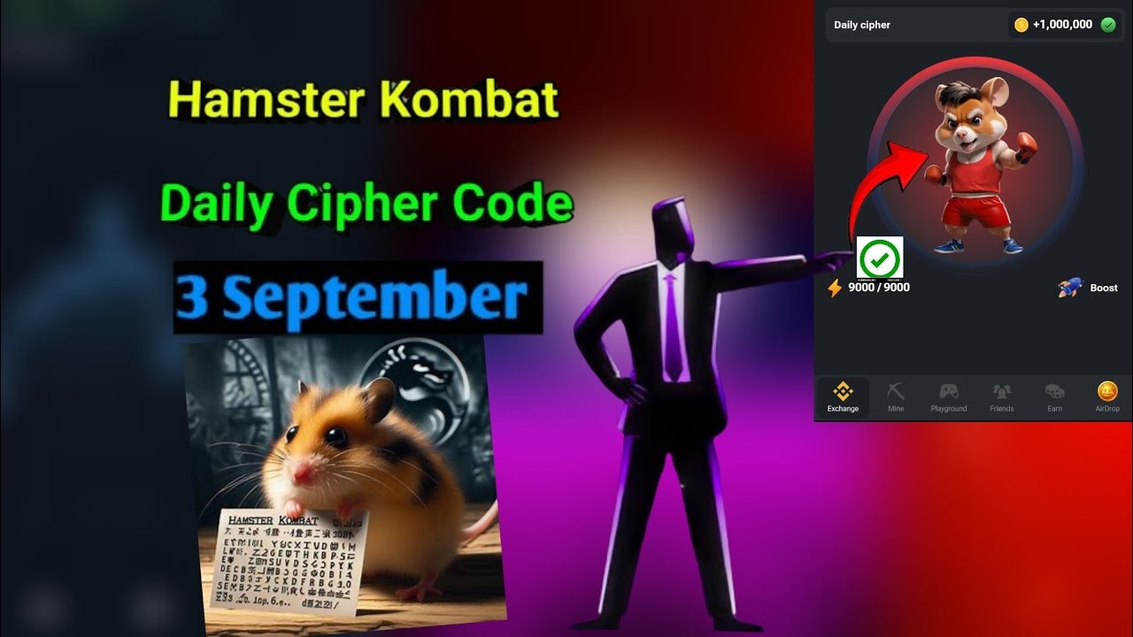 3, September "Daily Cipher Code "🔑 Today | Hamster Kombat Daily Cipher ...