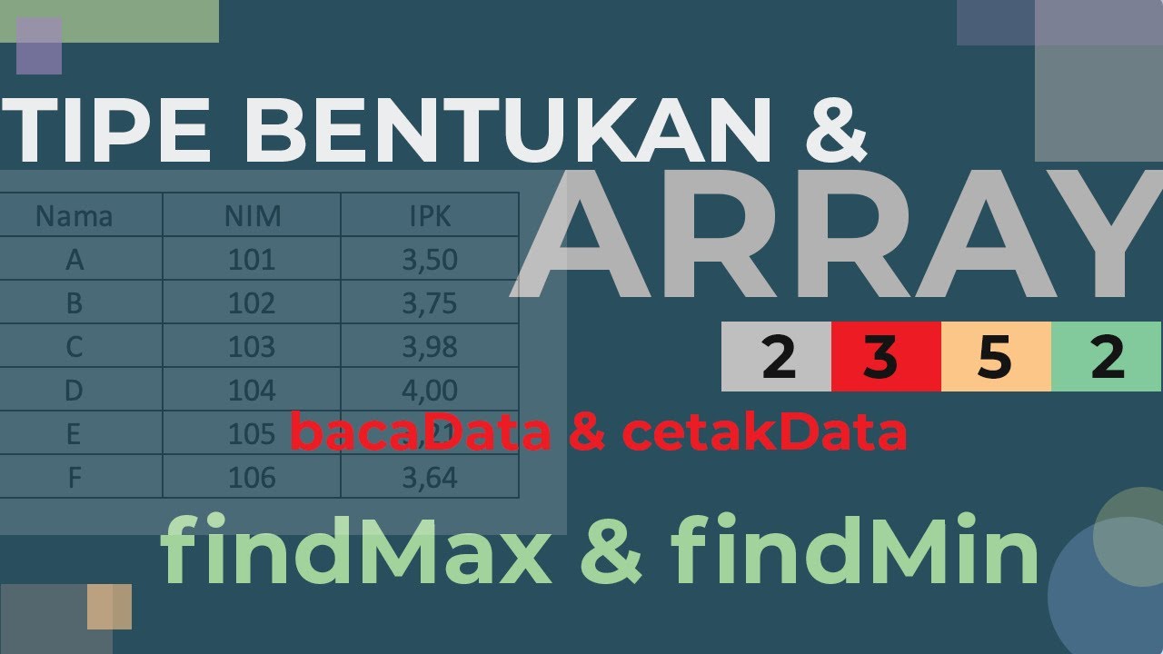 Tipe Bentukan dan Array: Studi Kasus - YouTube