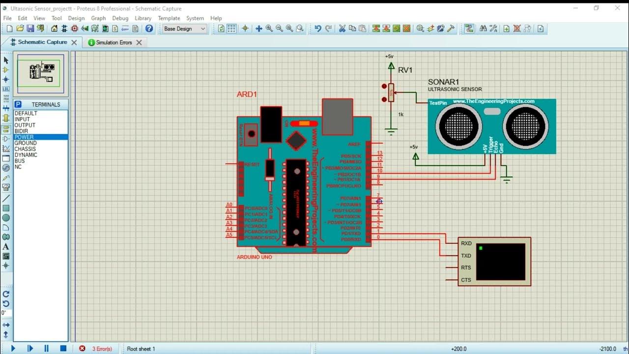 Ultrasonic Sensor Simulation in Proteus - YouTube