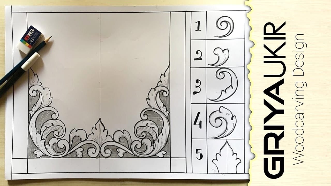 corner carving design tutorial - YouTube