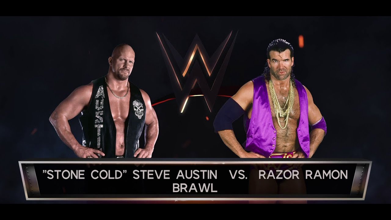 WWE 1 on 1 Back Stage Brawl Match Stone Cold vs Razor Ramon - YouTube