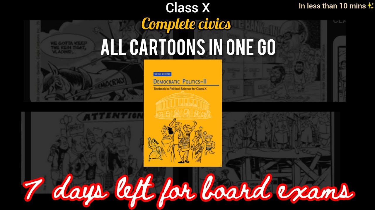 Class 10 civics all CARTOONS one shot |Complete your revision with me ...