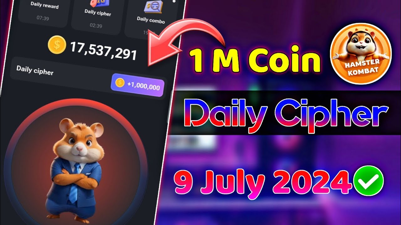 9 July Hamster Kombat Daily Cipher Code | hamster Kombat daily cypher ...