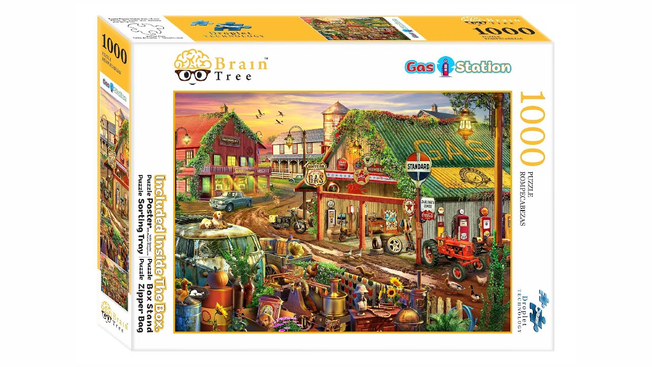 Gas Station 1000 Pieces Jigsaw Puzzle | Brain Tree Games - YouTube