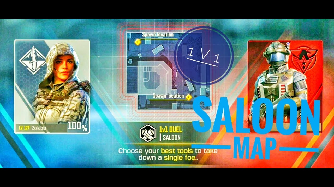 CODM #5 : 1V1 SALOON map خريطة جديدة واحد ضد واحد - YouTube