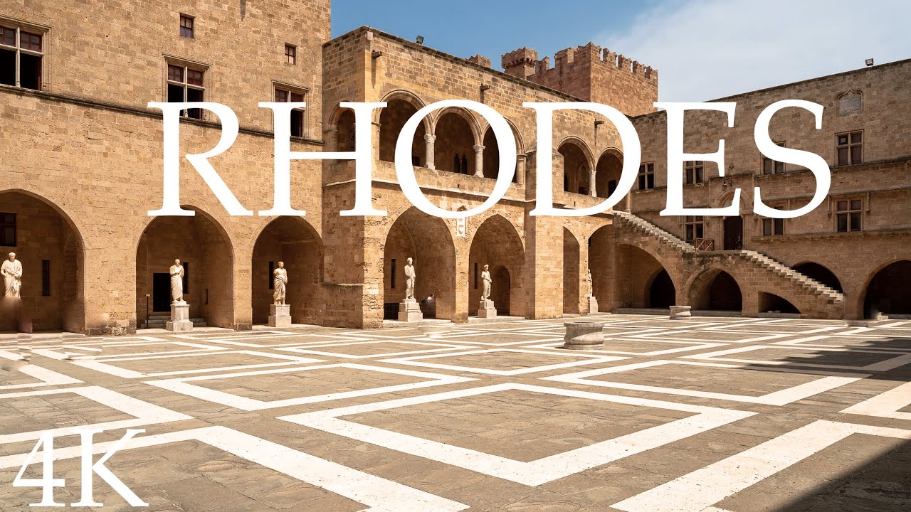 Midday City Walk in Rhodes in April (4K 60p with Binaural Sound) - YouTube