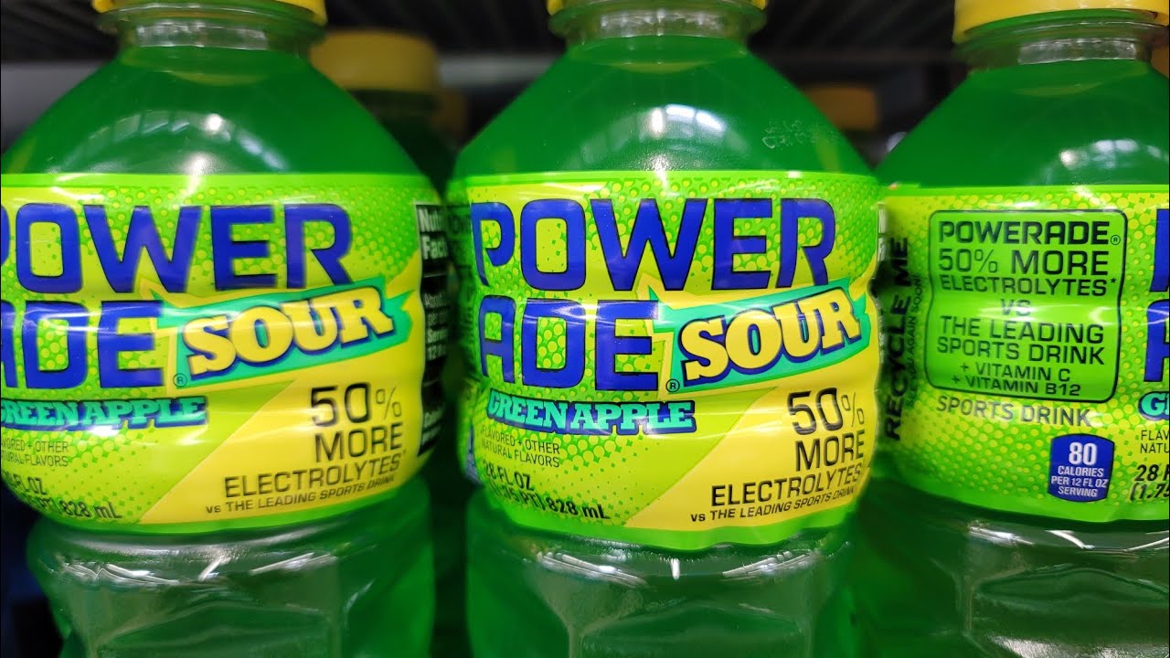 Powerade SOUR Green Apple review - YouTube