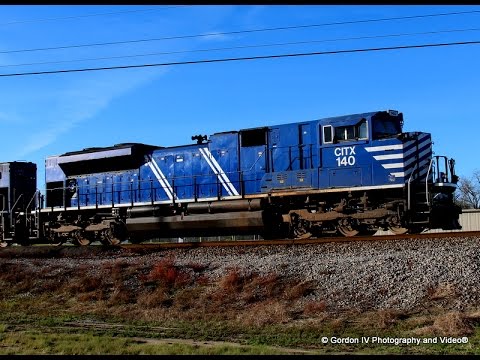 CITX SD70M-2 140 leads CSX Q545-06 through Valdosta, GA - YouTube