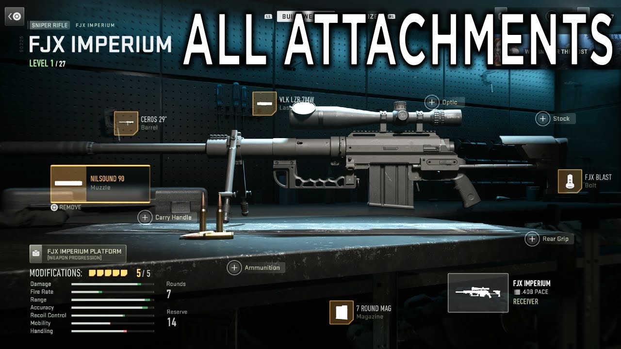 All Attachments on CheyTac M200 Intervention (FJX Imperium) in Modern ...