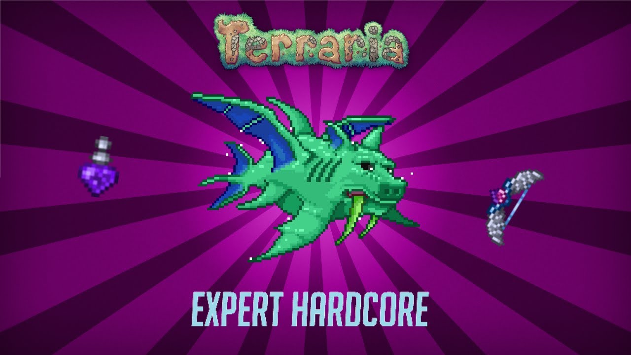 The CRAZIEST Pre-Plantera Duke Fishron Fight! [Hardcore Expert] - YouTube