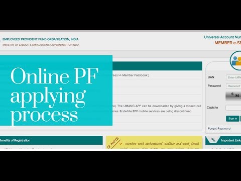 How to apply online pf with UAN number - YouTube