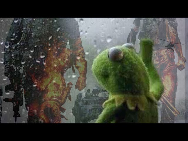 Kermit Looking Out The Rainy Window