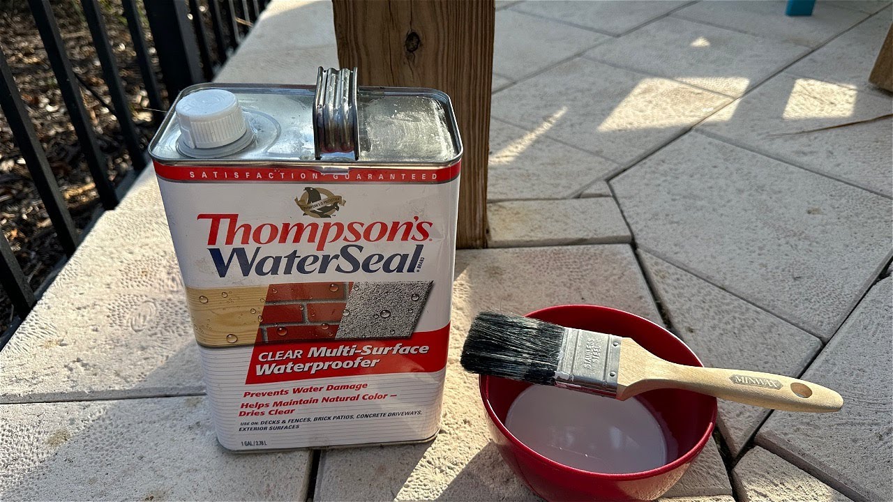 Review of Thompson's WaterSeal 1 Gallon Clear Waterproof - YouTube