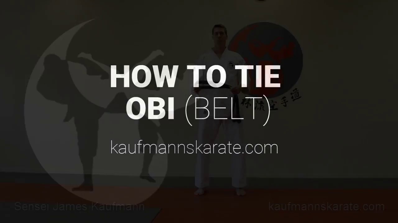 How To Tie Karate Belt (obi) - YouTube